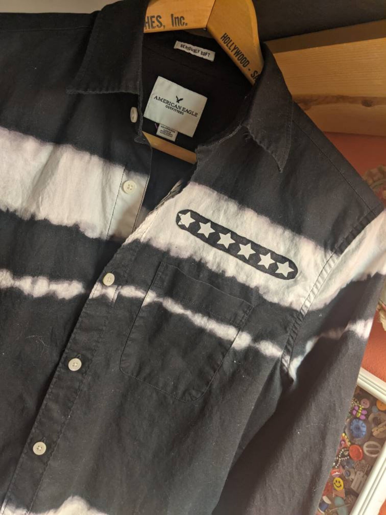 Upcycled XS Woman's Tie-dye Button-up Shirt Cotton | Etsy
