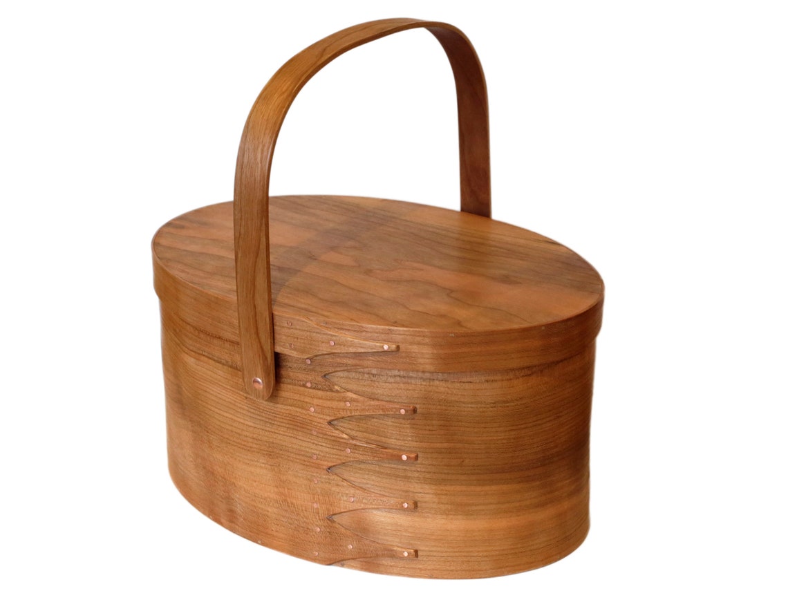 Shaker Style Workbasket in Cherry Wood - Etsy UK