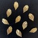 10 Gold Leaf Charms, Leaves Charms, Leaf Charms Bulk, Leaf Charms Gold ...
