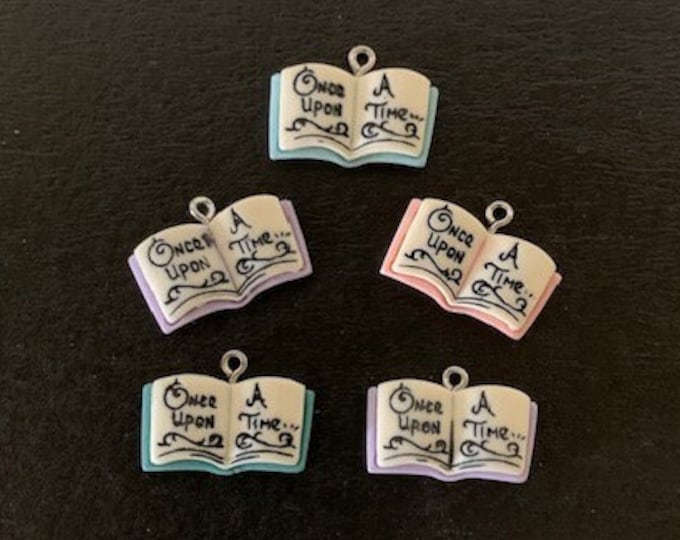 5 Random Mix Once Upon a Time Book Charms, Once Upon a Time, Book Charm ...