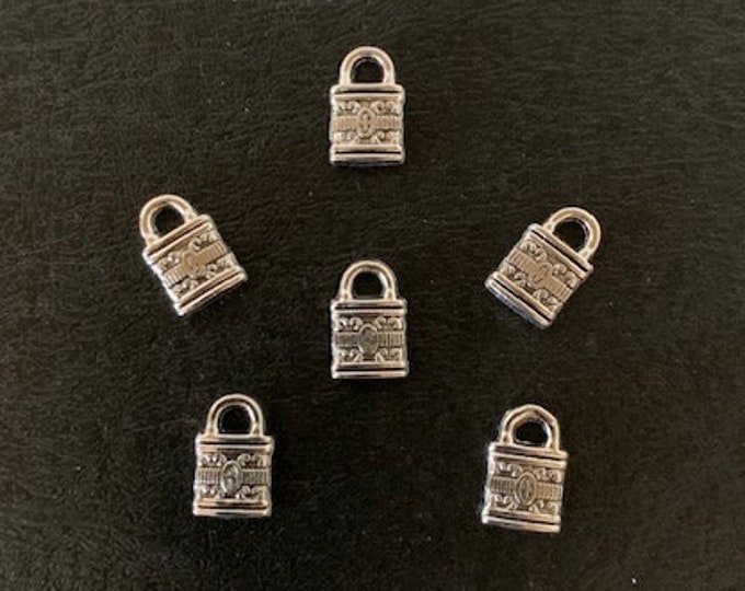 Sterling Silver Padlock Charms, Padlock Clasp, Lock Clasp, 925 Silver ...