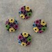 4 Flower Buttons, Flower Buttons, Floral Buttons, Buttons With Flowers ...