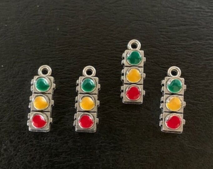 4 Traffic Light Charms, Traffic Light Charm, Stop Light, Traffic Signal ...