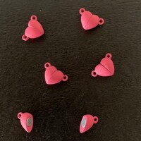 Rainbow Hearts Ceramic Magnet Set - Etsy
