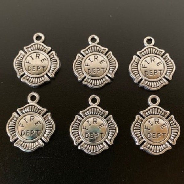 Firefighter Charm - Etsy