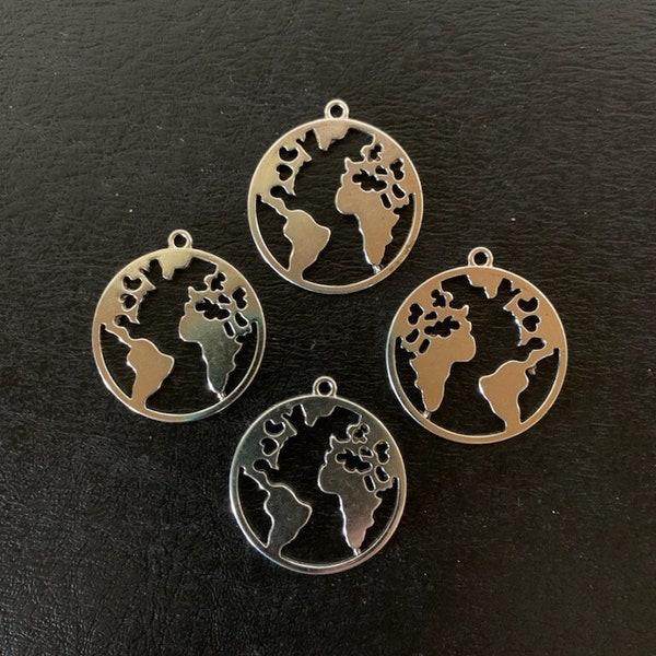 World Map Necklace - Etsy