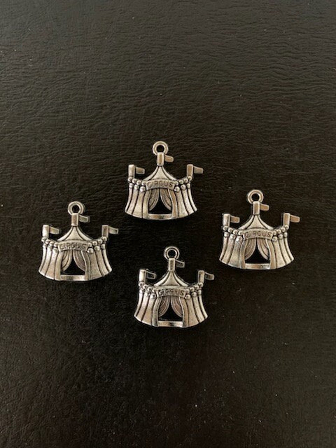 4 Circus Charms, Circus Tent Charm, Silver Charms, Charms for Bracelet ...