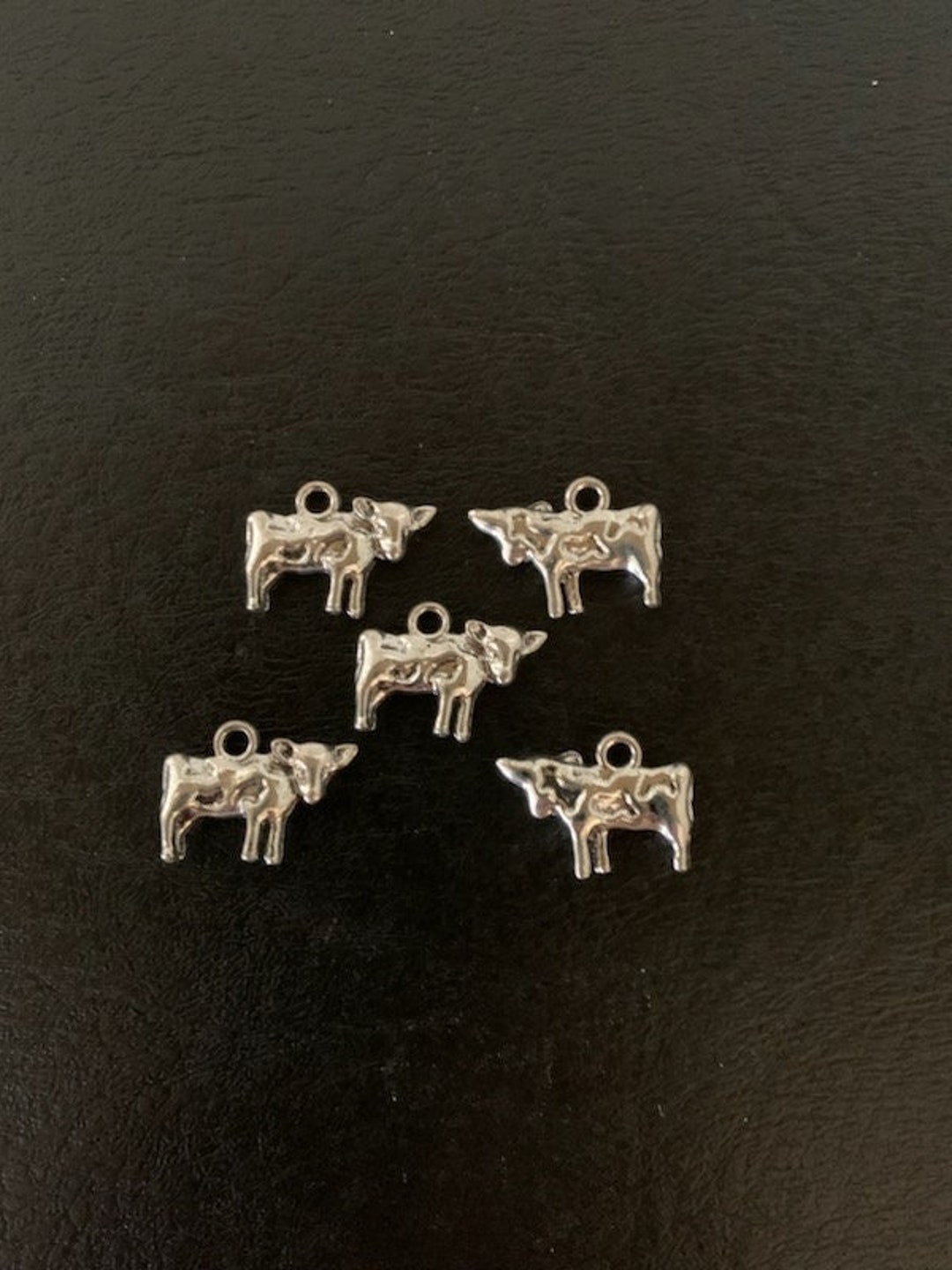 5 Silver Cow Charms, Cow Charms, Holstein Cows, Cow Pendant, Cow ...