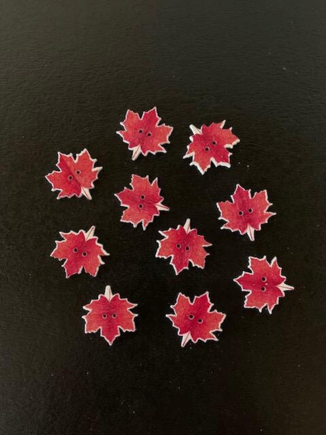 10 Fall Leaf Buttons, Leaf Buttons, Leaf Button, Wood Leaves, Fall Wood ...