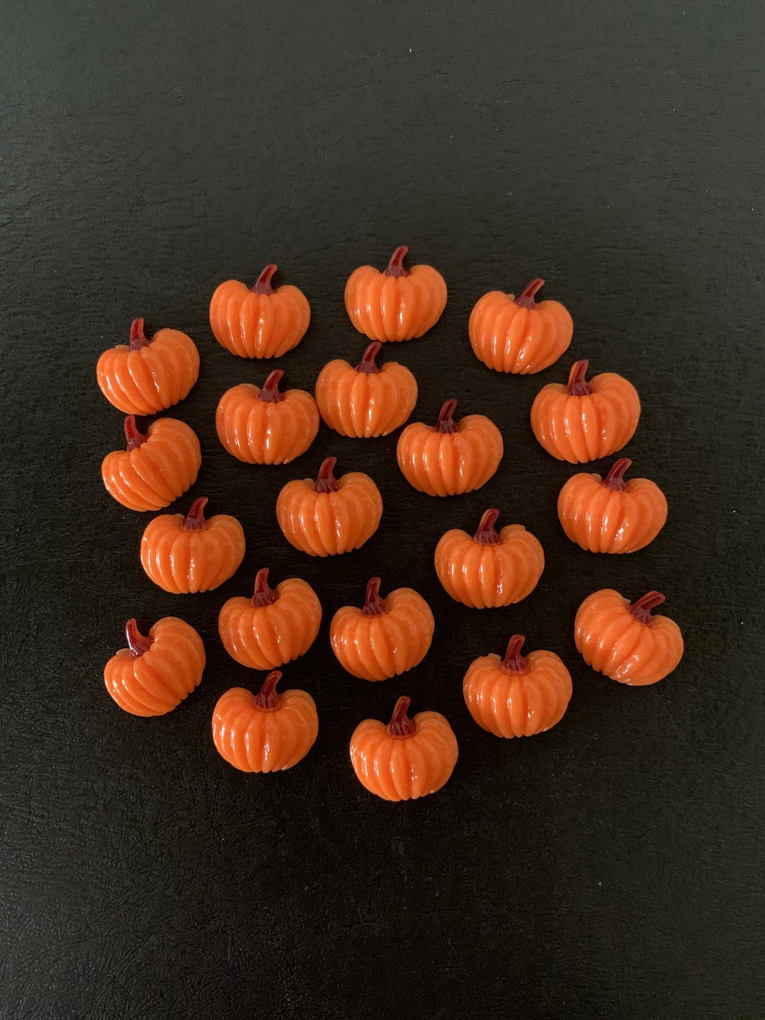20 Small Pumpkin Flatbacks, Pumpkin Flats, Pumpkin Cabochon, Small ...