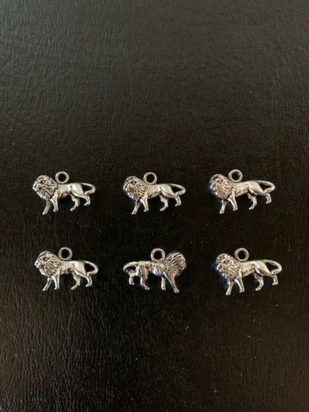 6 Sm Lion Charms, Lion Charm, Lion Charm Silver, Metal Charms, Silver ...