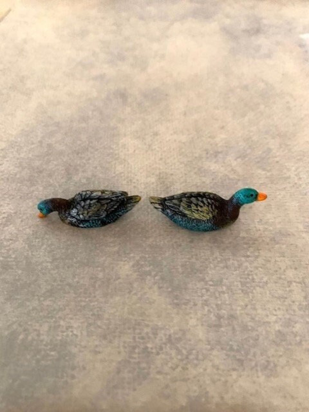2 Miniature Ducks, Dollhouse Miniatures, Miniatures Ducks, Miniatures ...