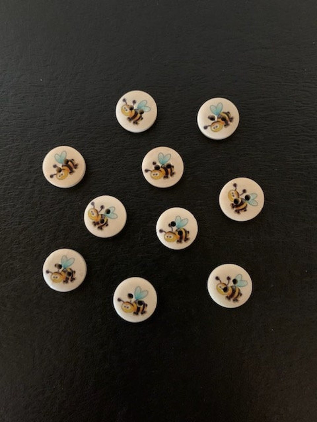 10 Bee Buttons, Bee Buttons, Bee Button, Button Bee, Bee, Bees, Sewing ...