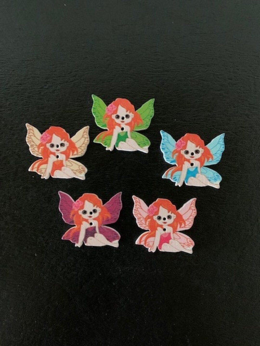 5 Random Mix Fairy Buttons, Fairy Buttons, Fairy Angels, Fantasy ...