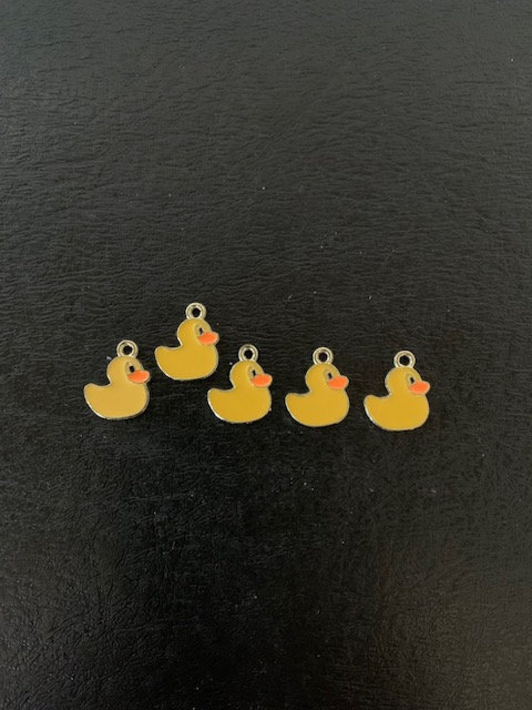 5 Small Duck Charms, Duck Charm, Yellow Ducks, Yellow Ducky, Small Duck ...