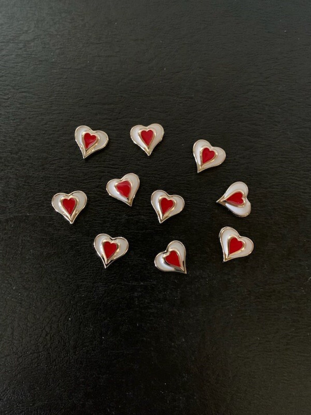 10 Small Heart Flatbacks, Heart Flatback, Heart Flat Back, Heart ...