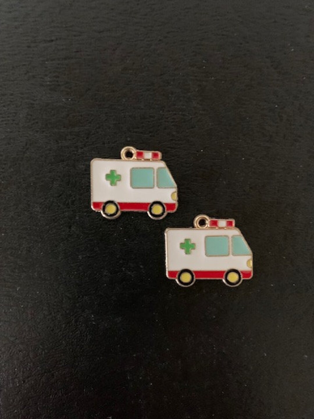 2 Ambulance Charms, Ambulance Charm, First Responder, Paramedic Jewelry ...