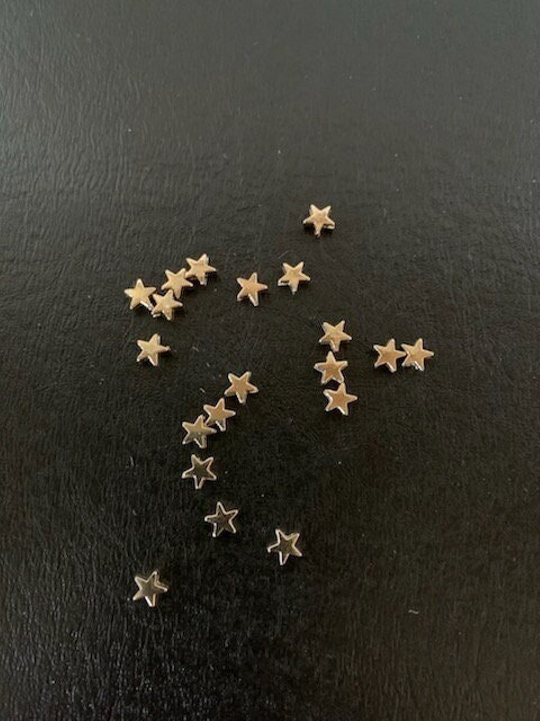 20 Mini Gold Star Beads, Gold Star Beads, Star Beads, 6 Mm Star Beads ...