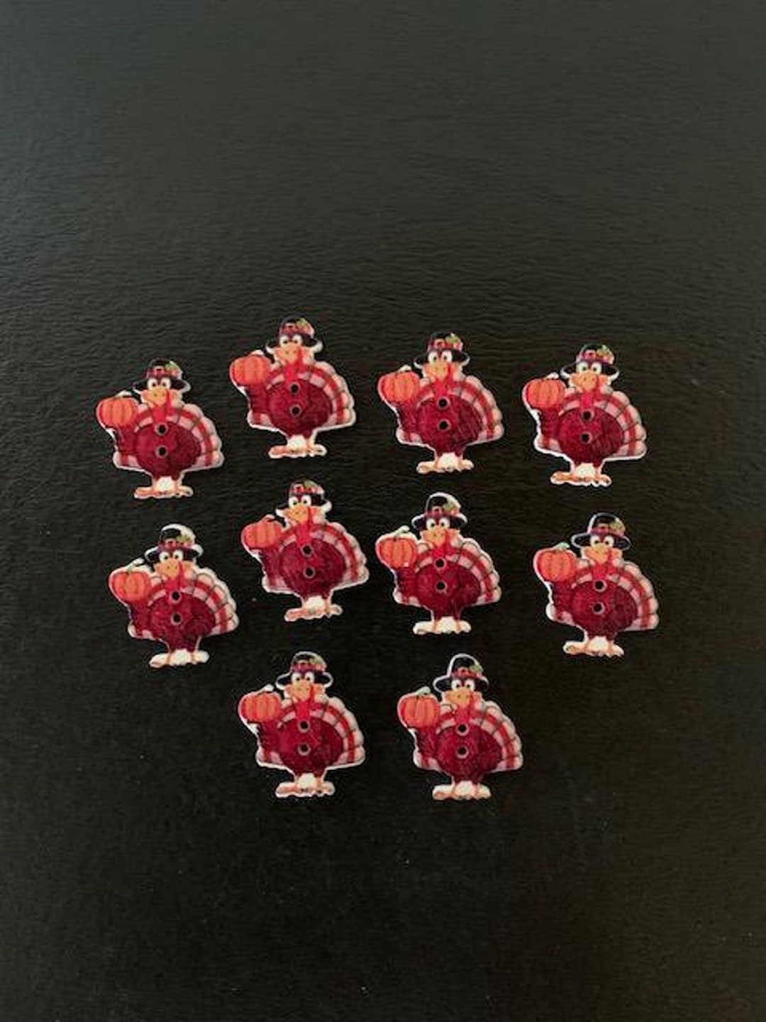 10 Turkey Buttons, Turkey Buttons, Thanksgiving Turkey, Fall Buttons ...