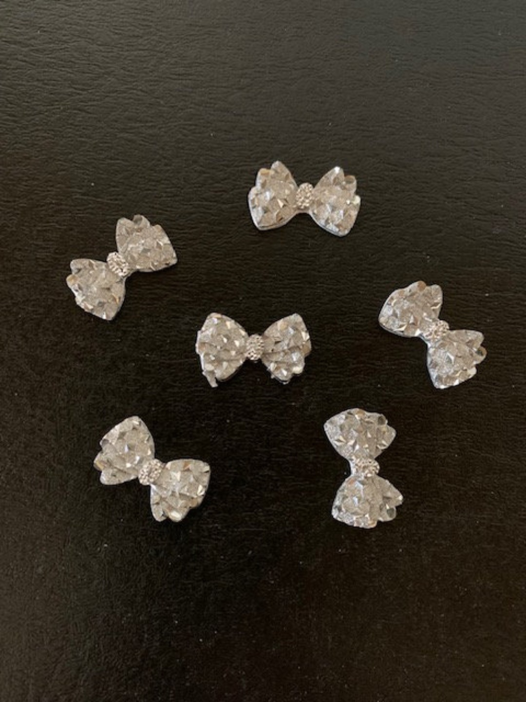 6 Bow Cabochons, Bow Cabochon, Bow Flatback, Flatback Bow, Cabochon Bow ...