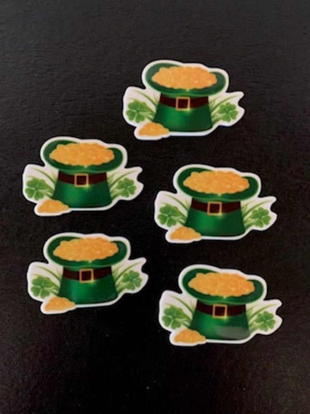 5 Leprechaun Hats, Leprechaun Flatback, Leprechaun Crafts, Hat of Gold ...