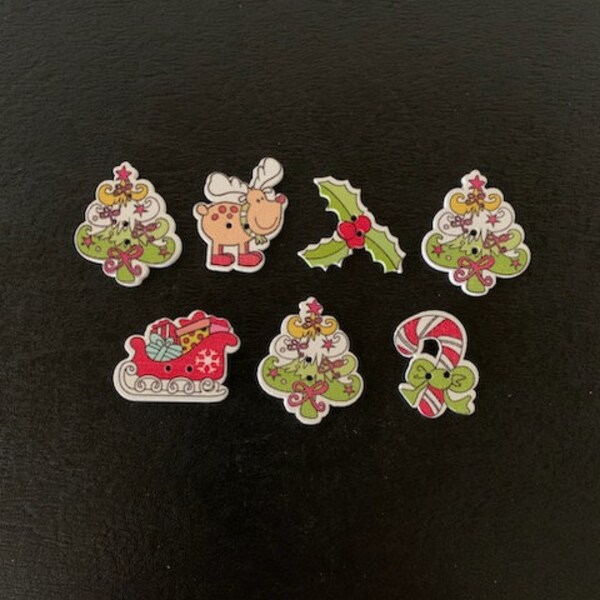Christmas Buttons - Etsy