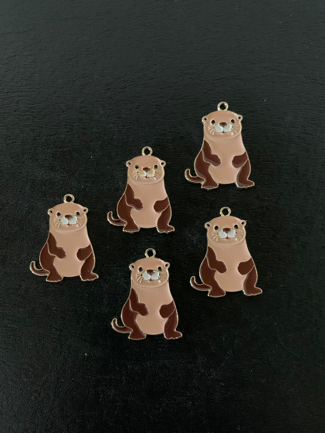 5 Gold Otter Charms, Otter Charm, Otter Charms Bulk, Otter Pendant ...