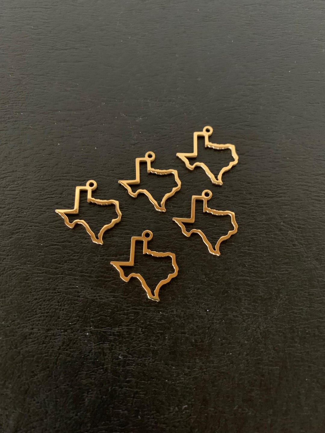 5 Gold Texas Charms, Texas Charm, Charms Texas, Texas Charms Gold, Gold ...