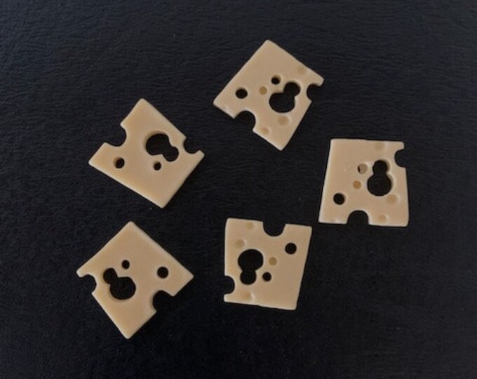 5 Swiss Cheese Slices, Fake Cheese, Swiss Cheese, Dollhouse Cheese ...