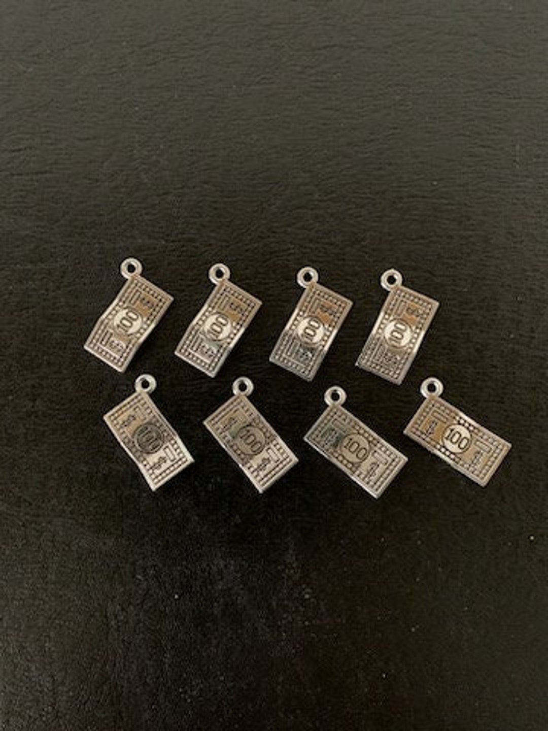 8 - One Hundred Dollar Bill Charms, 100 Dollar Bill, Money Charm, Money ...