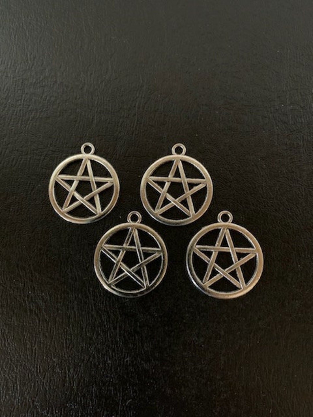 4 Pentagram Charms, Pentagram Charm, Metal Charms, Pentagram Pendant ...