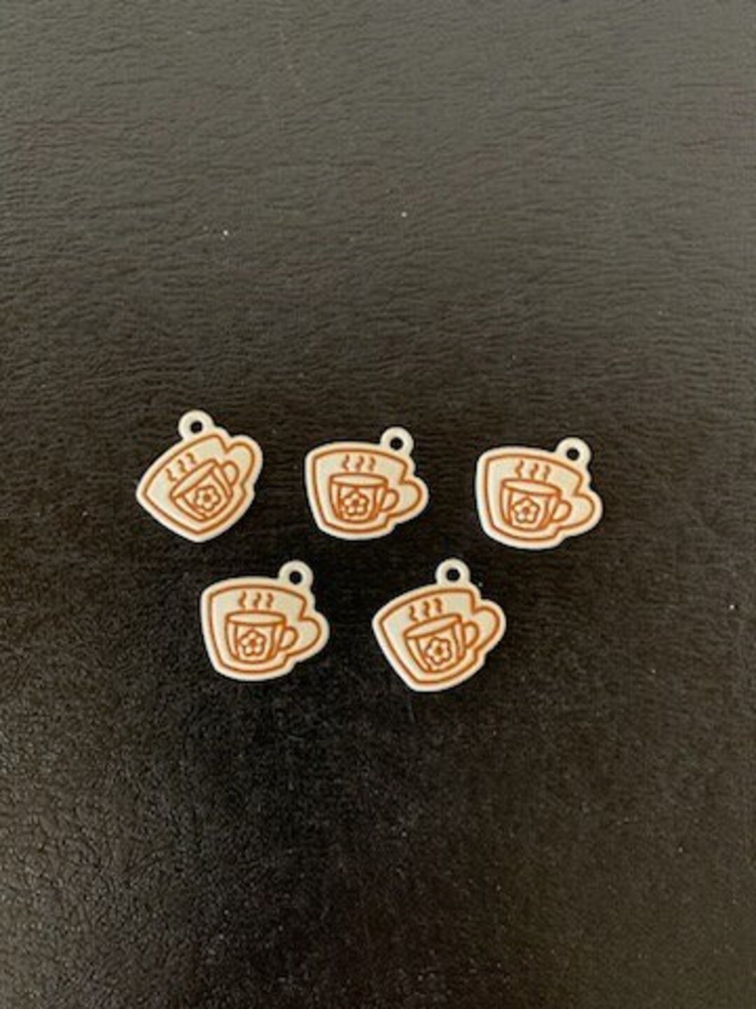 5 Coffee Cup Charms, Cup Charms, Coffee Charms, Coffee Cup Charm, Charm ...