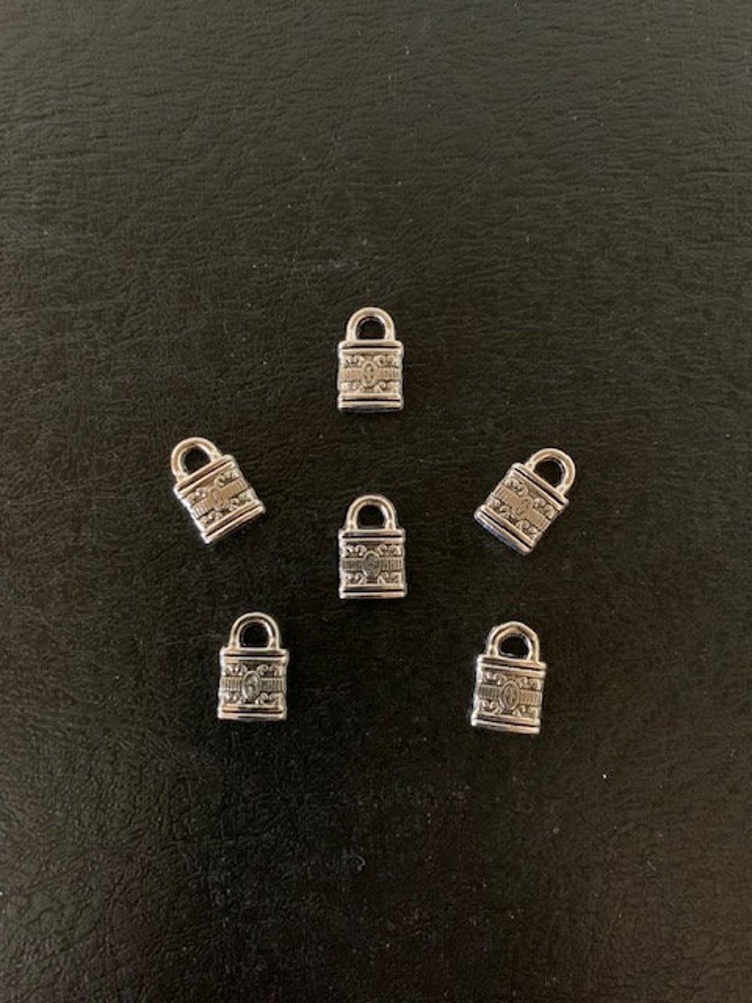 6 Lock Charms, Lock Charm, Padlock Charm, Padlock Charms, Padlock ...