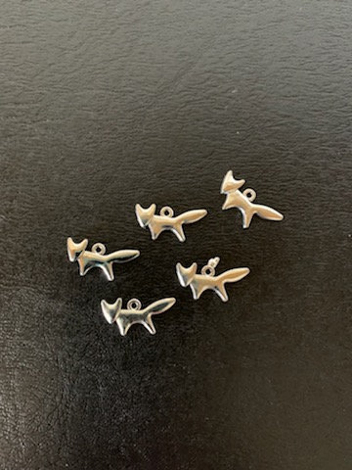 5 gold/silver fox charms fox charms metal charms charm | Etsy