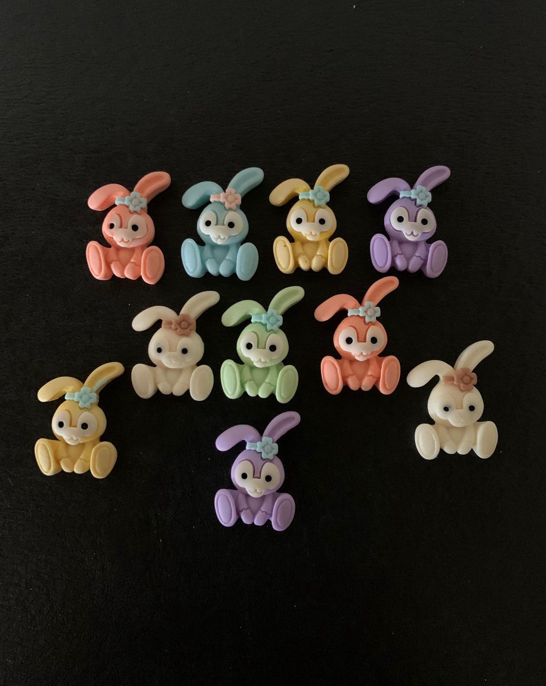 10 Random Mix Rabbit Flats, Rabbit Cabochon, Bunny Cabochon, Rabbit ...