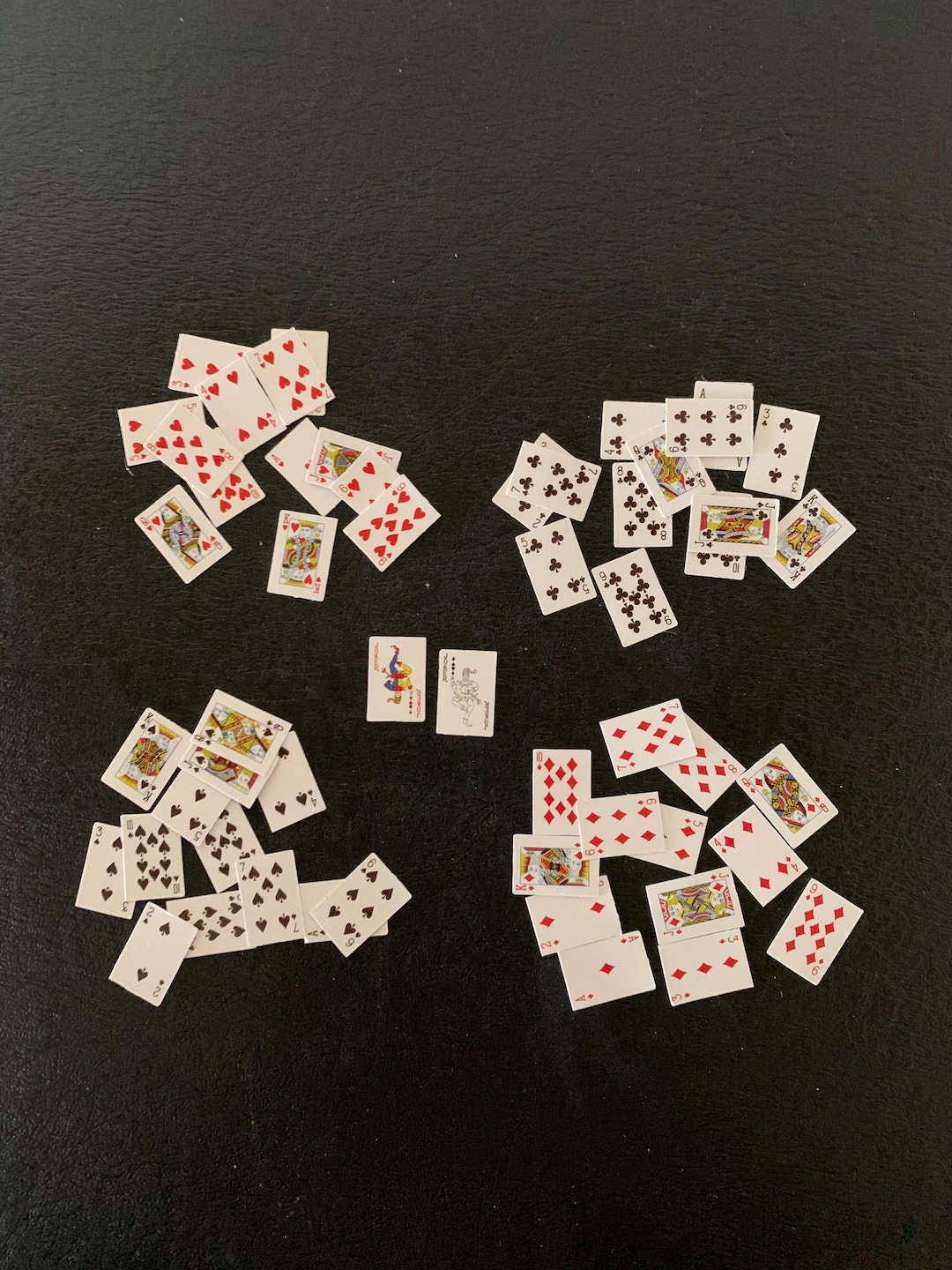 56 Pcs Miniature Playing Cards, Mini Playing Cards, Dollhouse Games ...