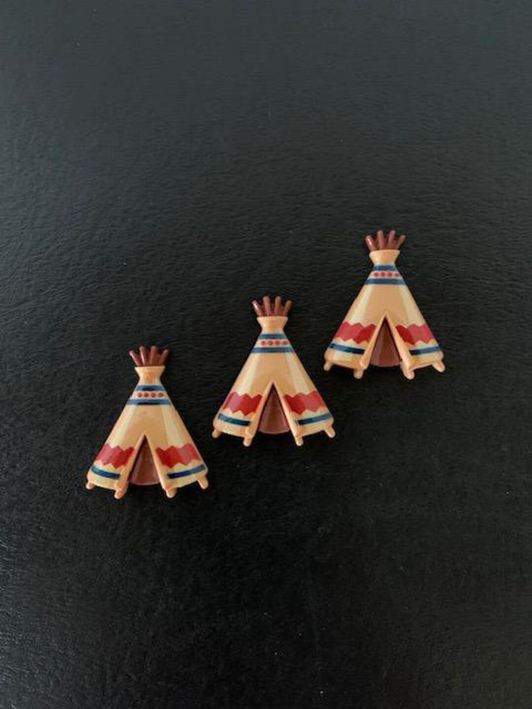 3 Teepee Cabochons, Teepees, Indian Teepees, Native Decor, Miniature ...
