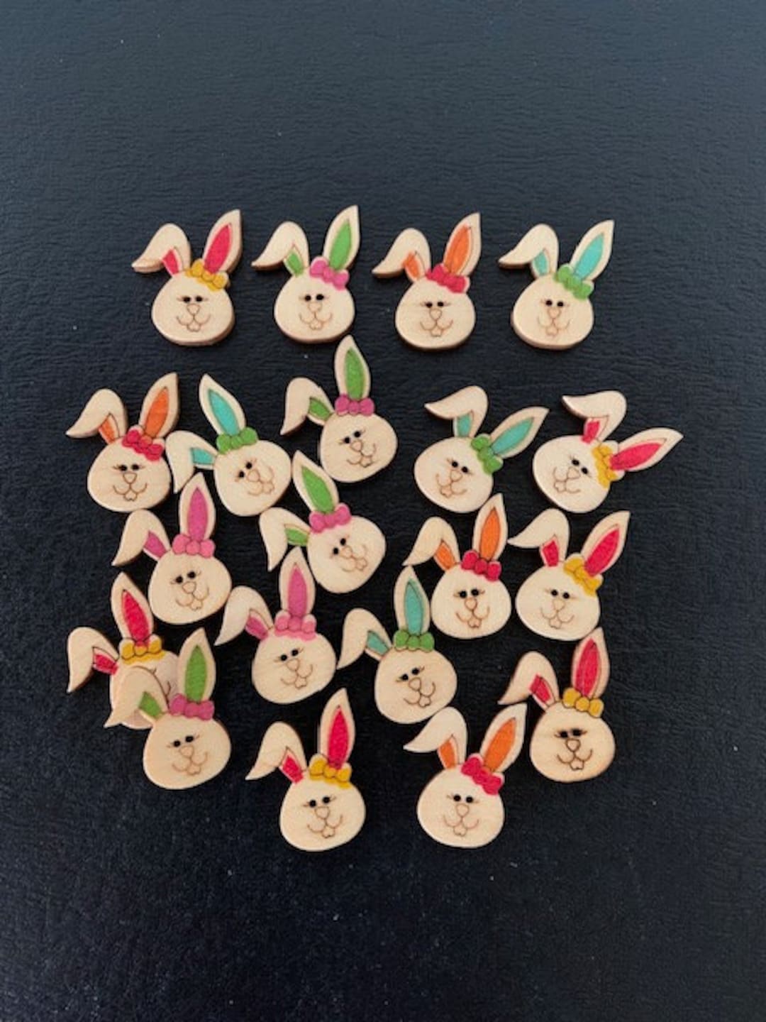 40 Random Mix Rabbit Buttons, Rabbit Buttons, Bunny Buttons, Easter ...