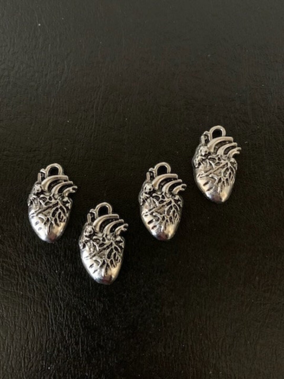 4 Heart Muscle Charms, Heart Anatomy Charm, Metal Charms, Anatomy ...