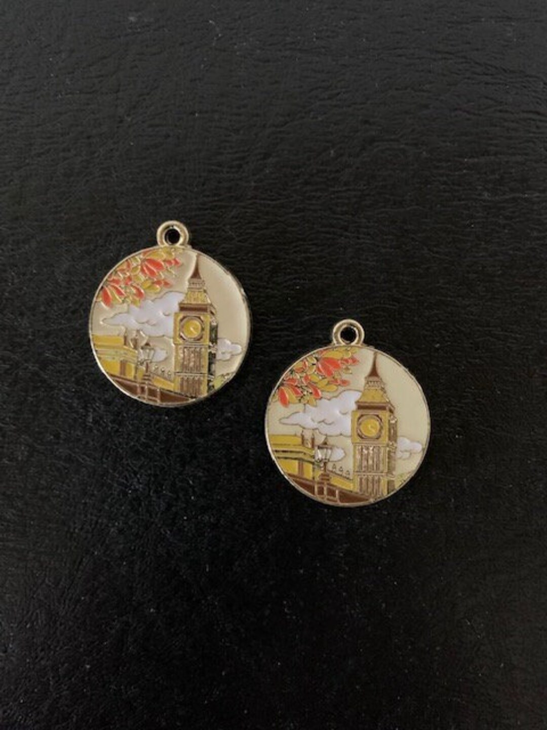 2 London Charms, London Charm, Big Ben Charm, London Pendant, City ...