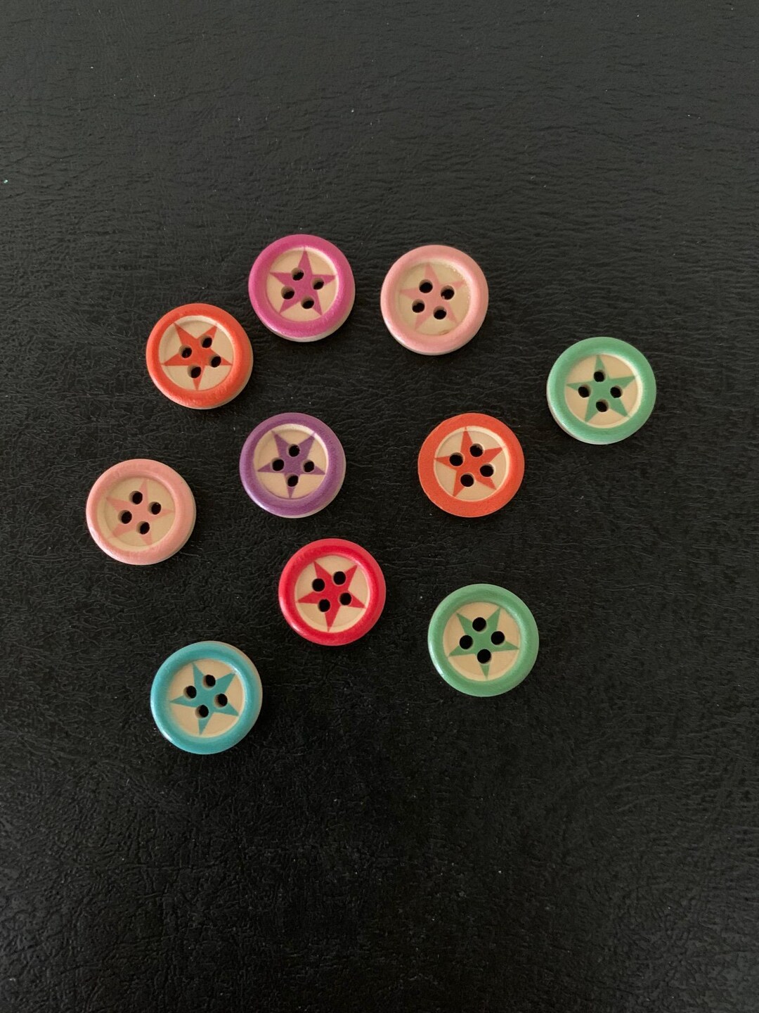 10 Random Mix Star Pattern Buttons, Star Button, Star Pattern, Button ...