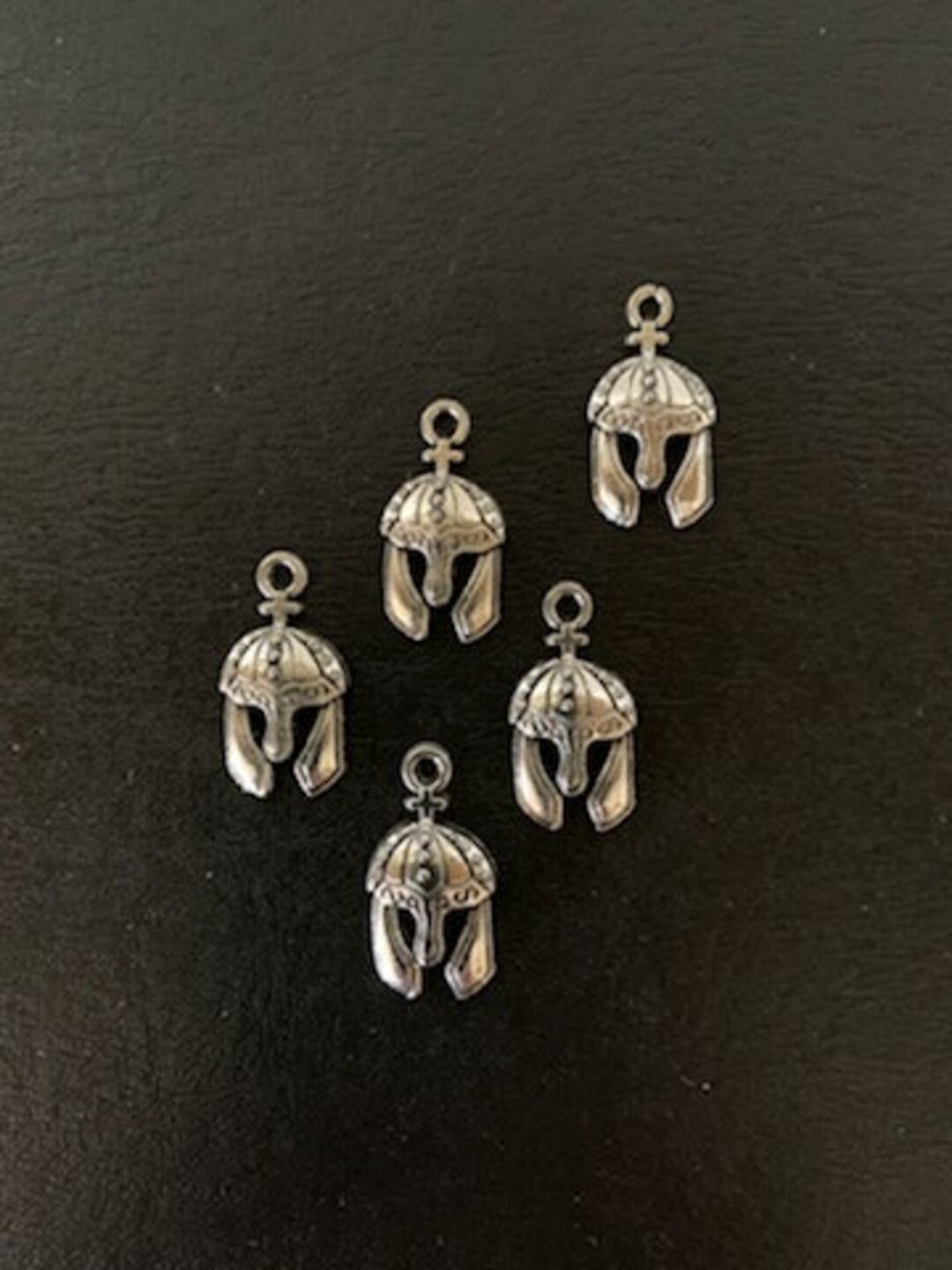 5 Medieval Helmet Charms, Helmet Charms, Helmet Charm Pack, Silver ...