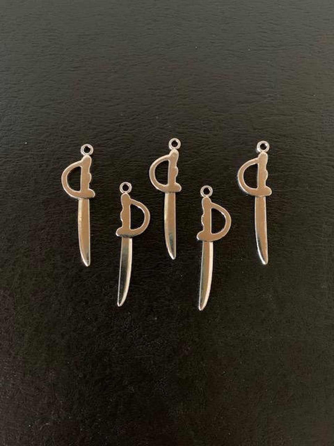 5 Silver Sword Pendants, Sword Charm, Sword Charms, Silver Sword ...