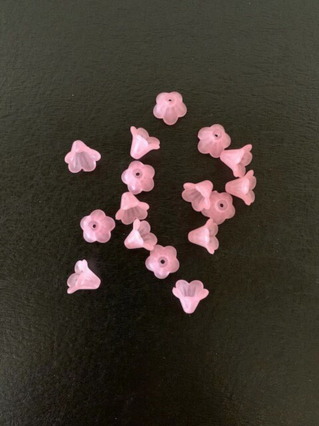16 Pink Flower Spacer Beads, Flower Spacer Beads, Flower Spacers ...