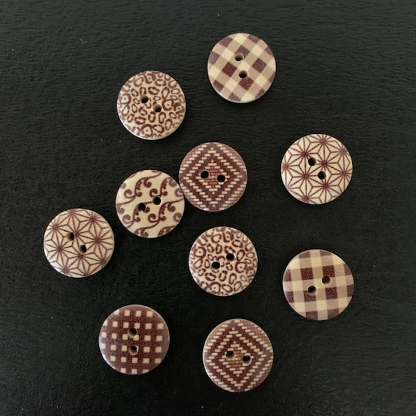 Brown Buttons - Etsy