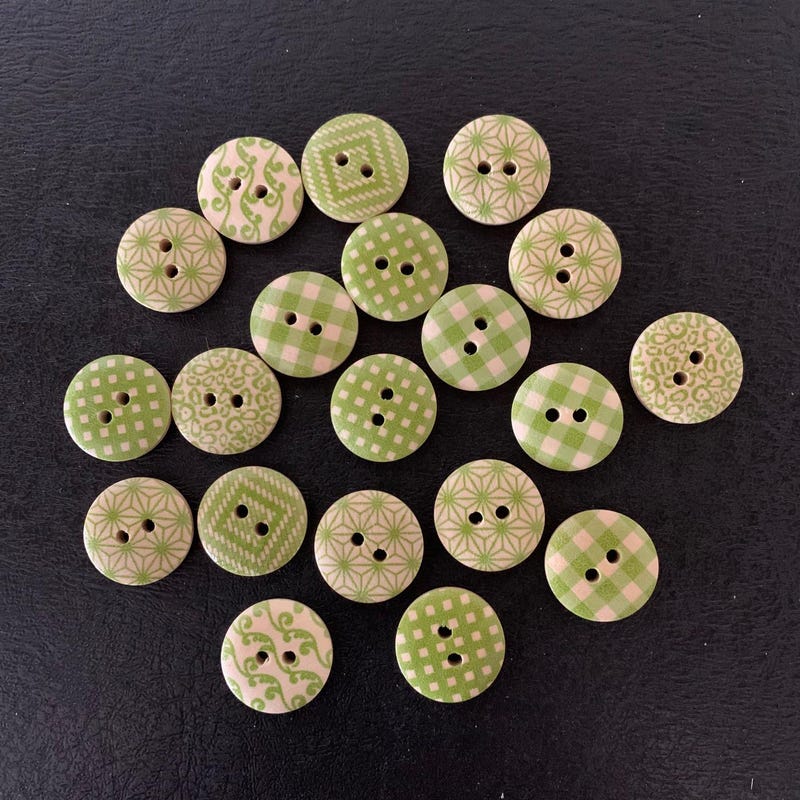 Green Buttons - Etsy