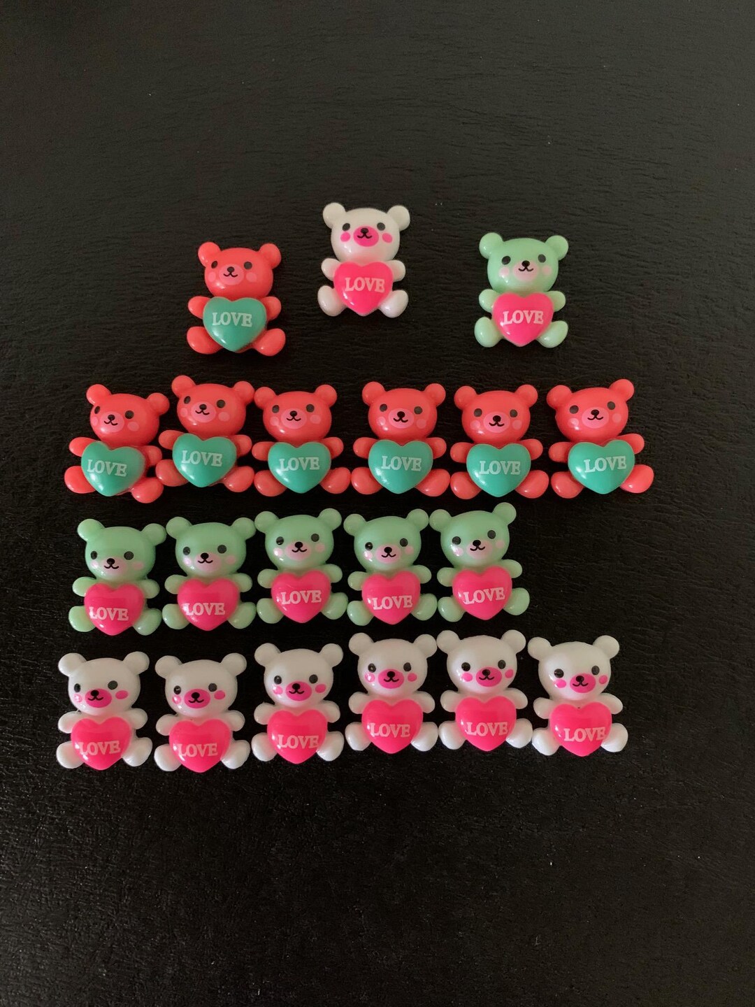 24 Random Mix Teddy Bear Flats, Teddy Bear Flatbacks, Cabochon Teddy ...