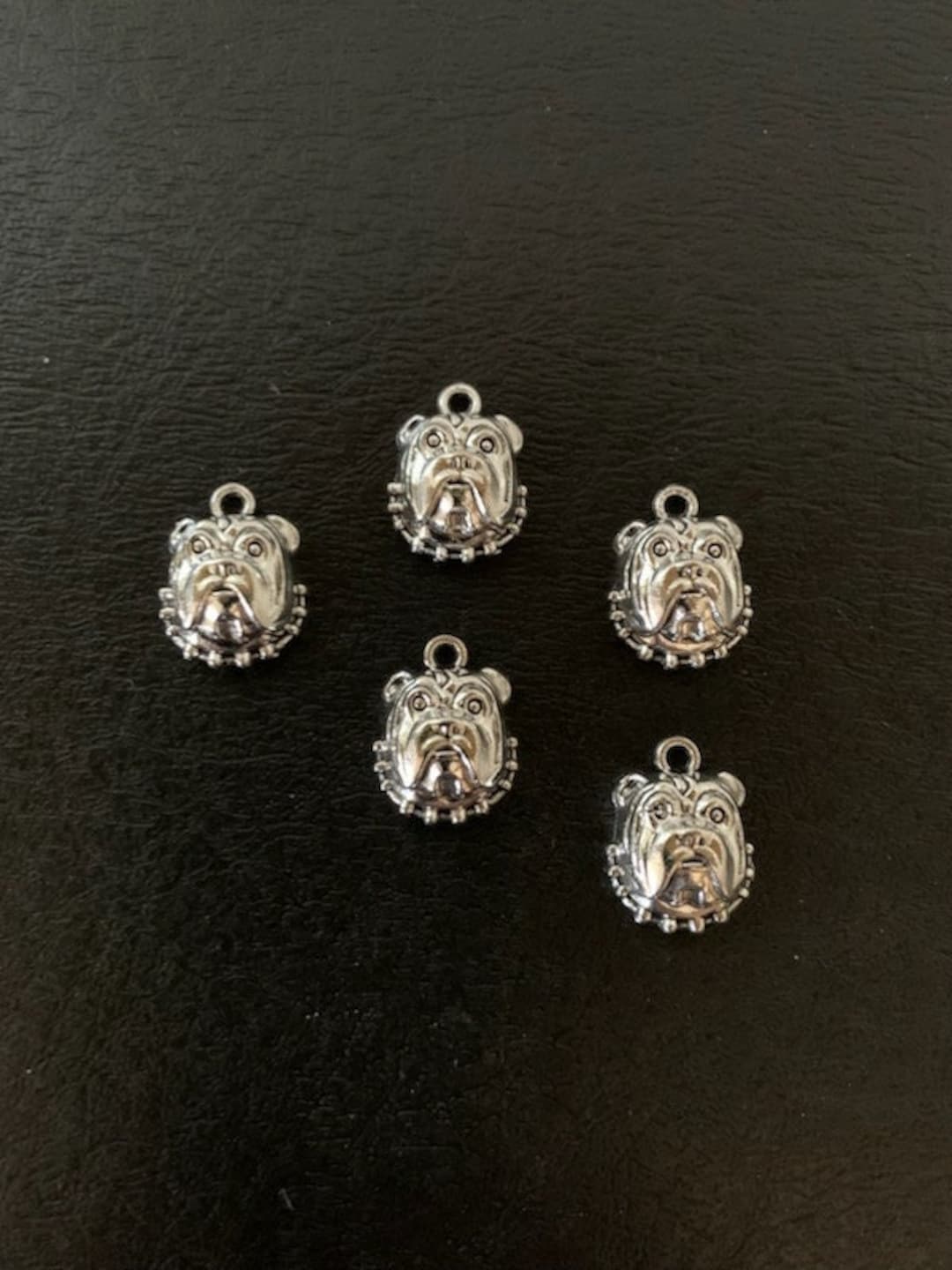 5 Bulldog Charms, Dog Charms, Bulldog Charm, Charm Bulldog, Silver ...