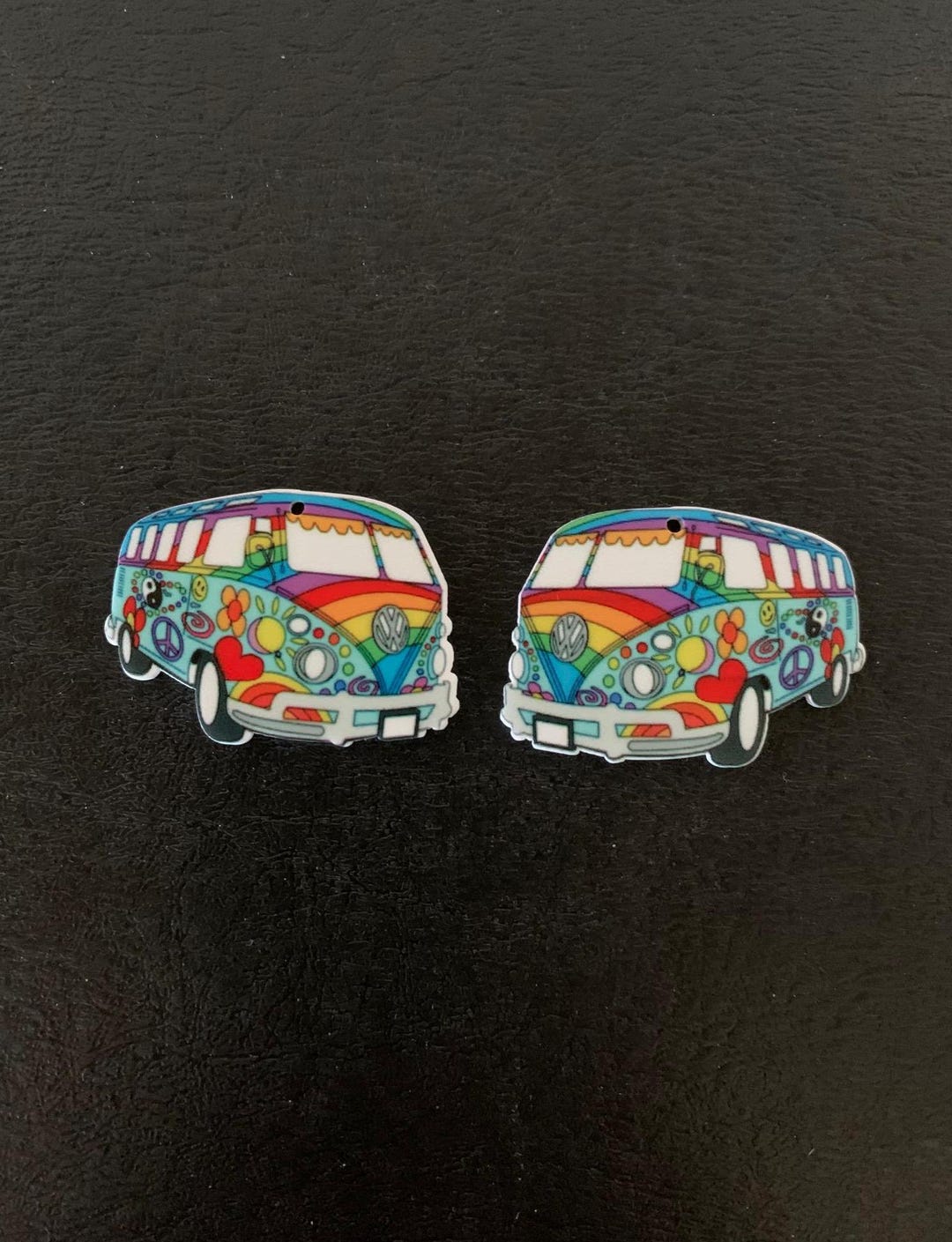 2 Retro Vw Van Pendants, Vw Charms, Vw Van, Hippie Bus, Hippie Charms ...