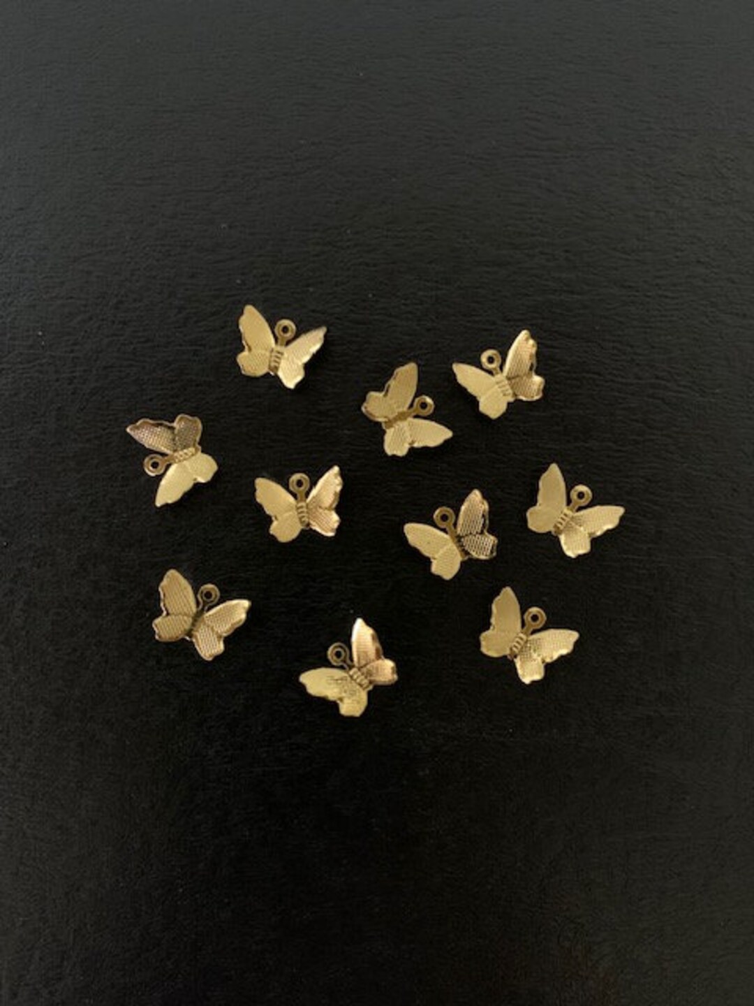 10 Gold Textured Butterfly Charms, Butterfly Charm, Butterfly Charm ...